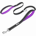 5 Feet Dog Leash - 3M Reflective - 2 Cushioned Handles - Functional Car ...