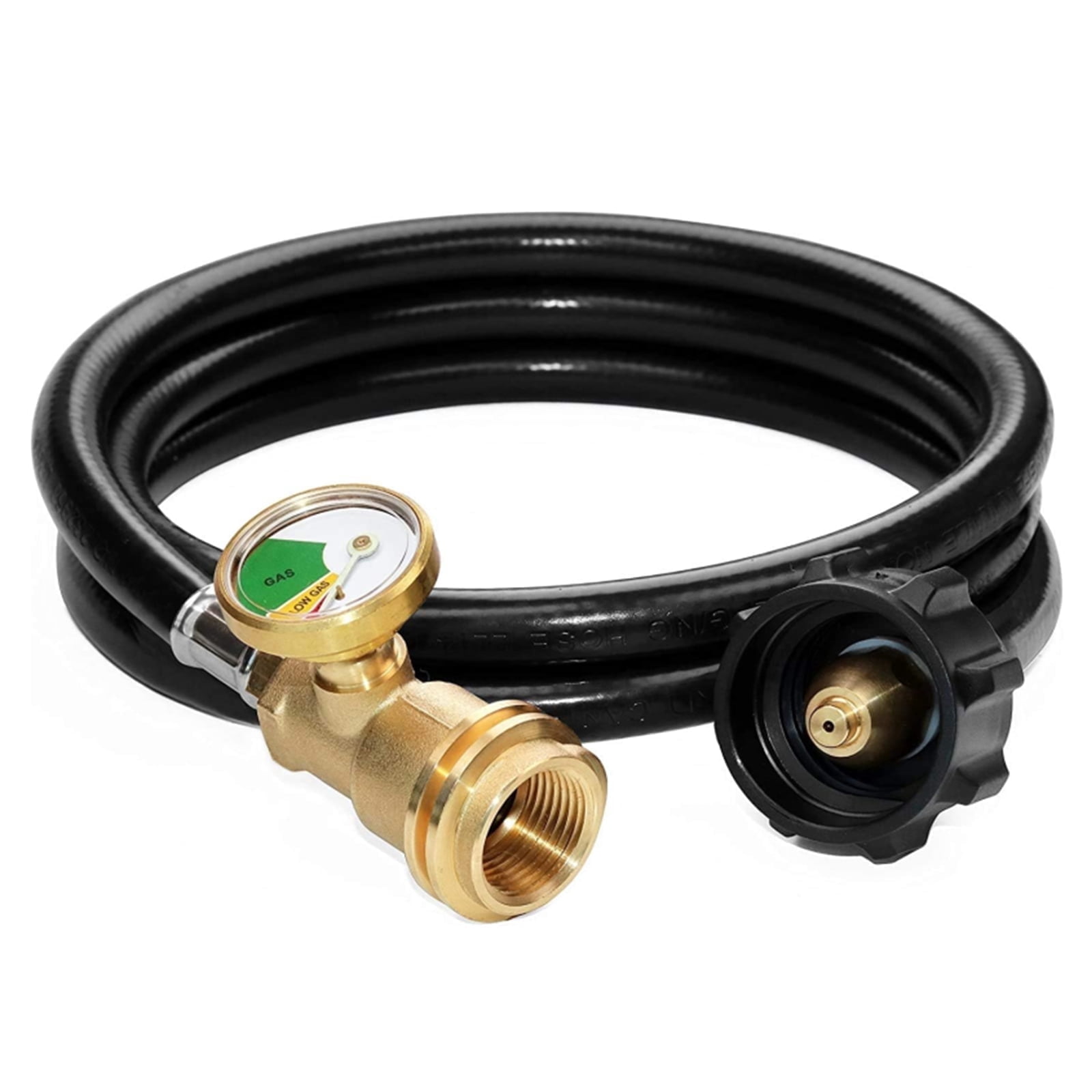 5 Feet Propane Tank Extension Hose with Gauge, QCC1/Type 1 Tank ...