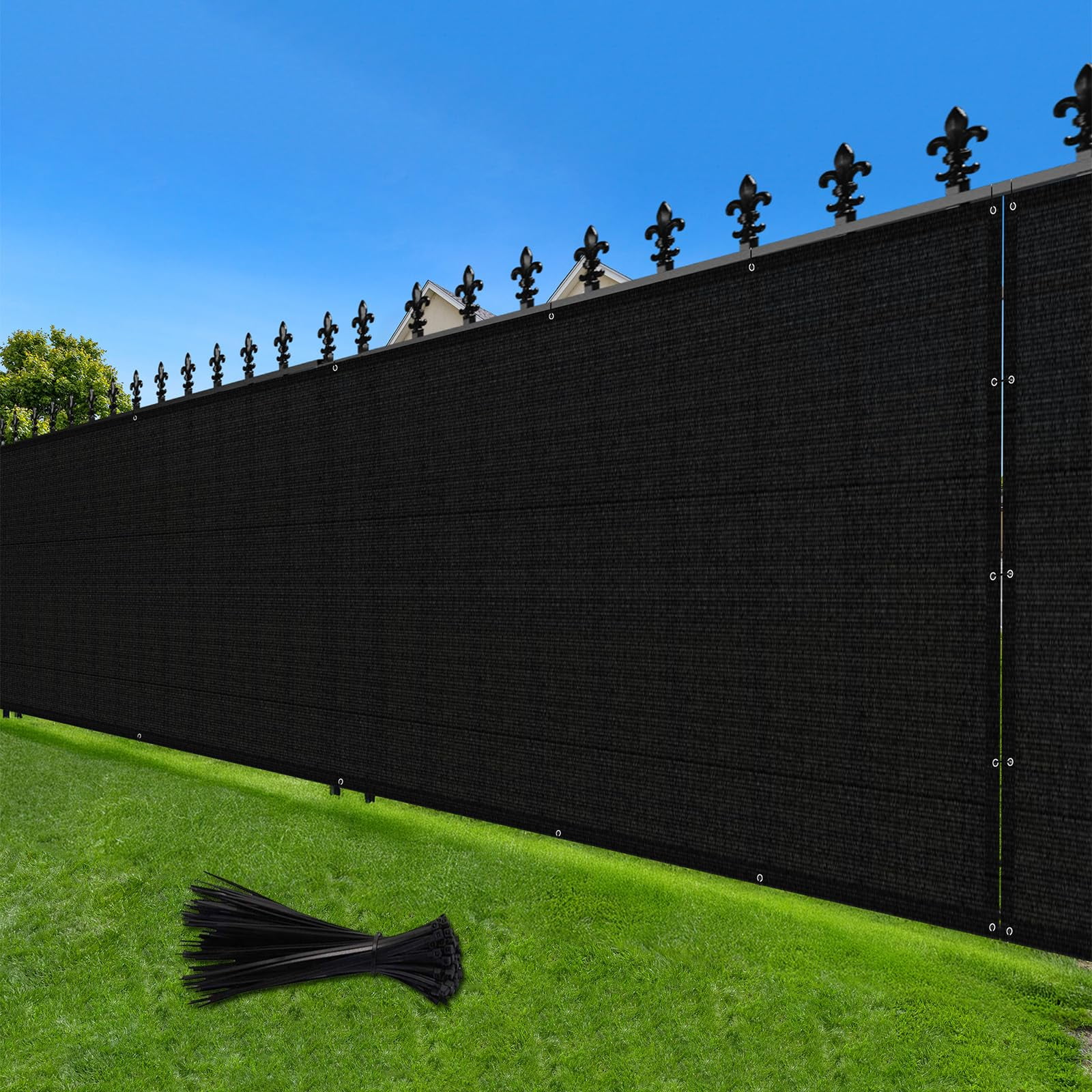 5 Feet by 148 Feet Heavy Duty Privacy Fence Screen Mesh Wind Block ...