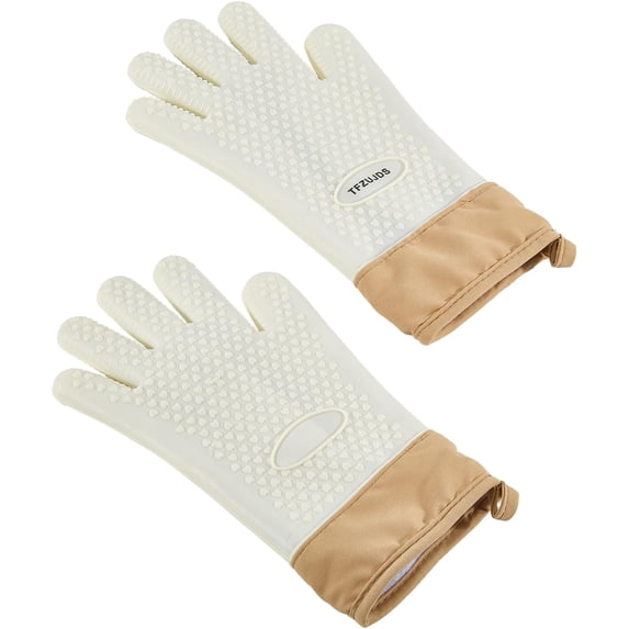 5-Finger Silicone Oven Mitts - Heat Resistant, Waterproof, Non-Slip ...