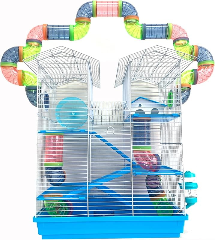 5-Floors Large Twin Tower Syrian Hamster Rodent Gerbil Mouse Mice Rat ...