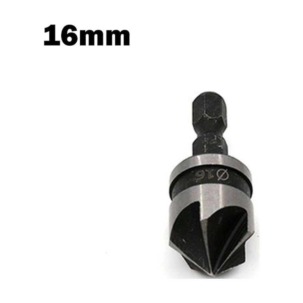 5 Flute Countersink Drill Bits Set for Woodworking, 12mm, 16mm, 19mm ...