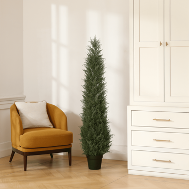 Artificial Cedar Tree 5 FT Artificial Cedar Topiary Trees for Outdoors ...