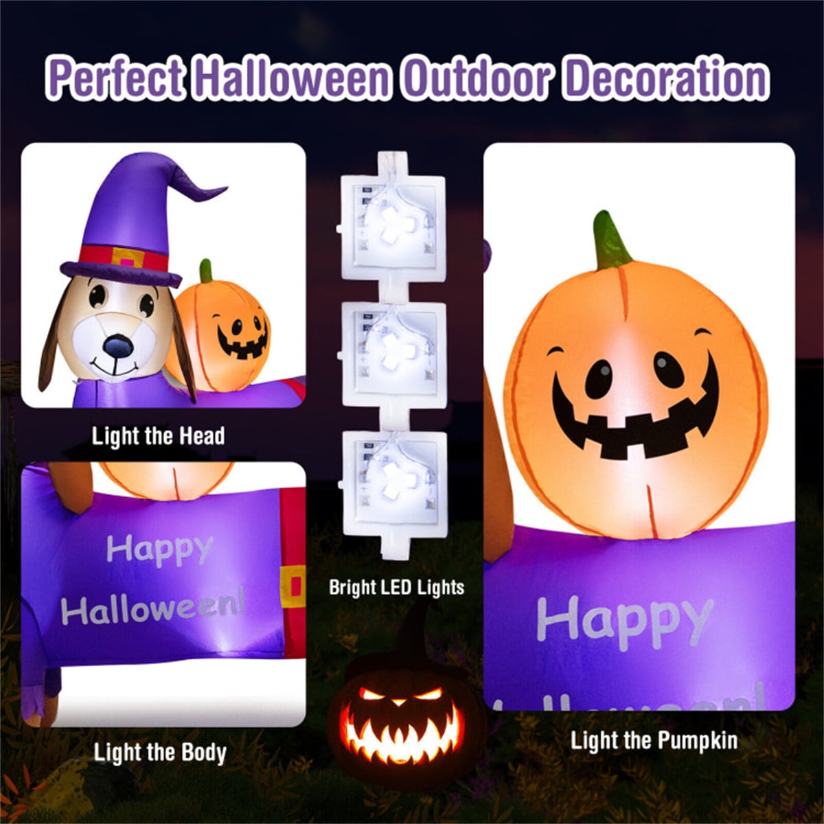 5 Foot Long Inflatable Halloween Decoration - Eye-Catching Outdoor ...