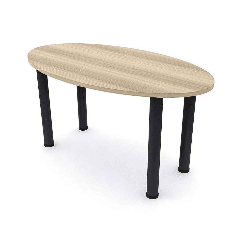 5-Foot Oval Conference Table With Post Legs And Power And Data Units ...