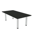5 Foot Rectangular Conference Table Silver Post Legs Power And Data ...