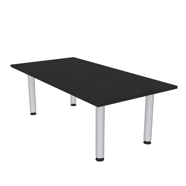 5 Foot Rectangular Conference Table Silver Post Legs Power And Data ...