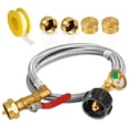 5 Foot Stainless Steel Braided Propane Hose, Universal Extension Line ...