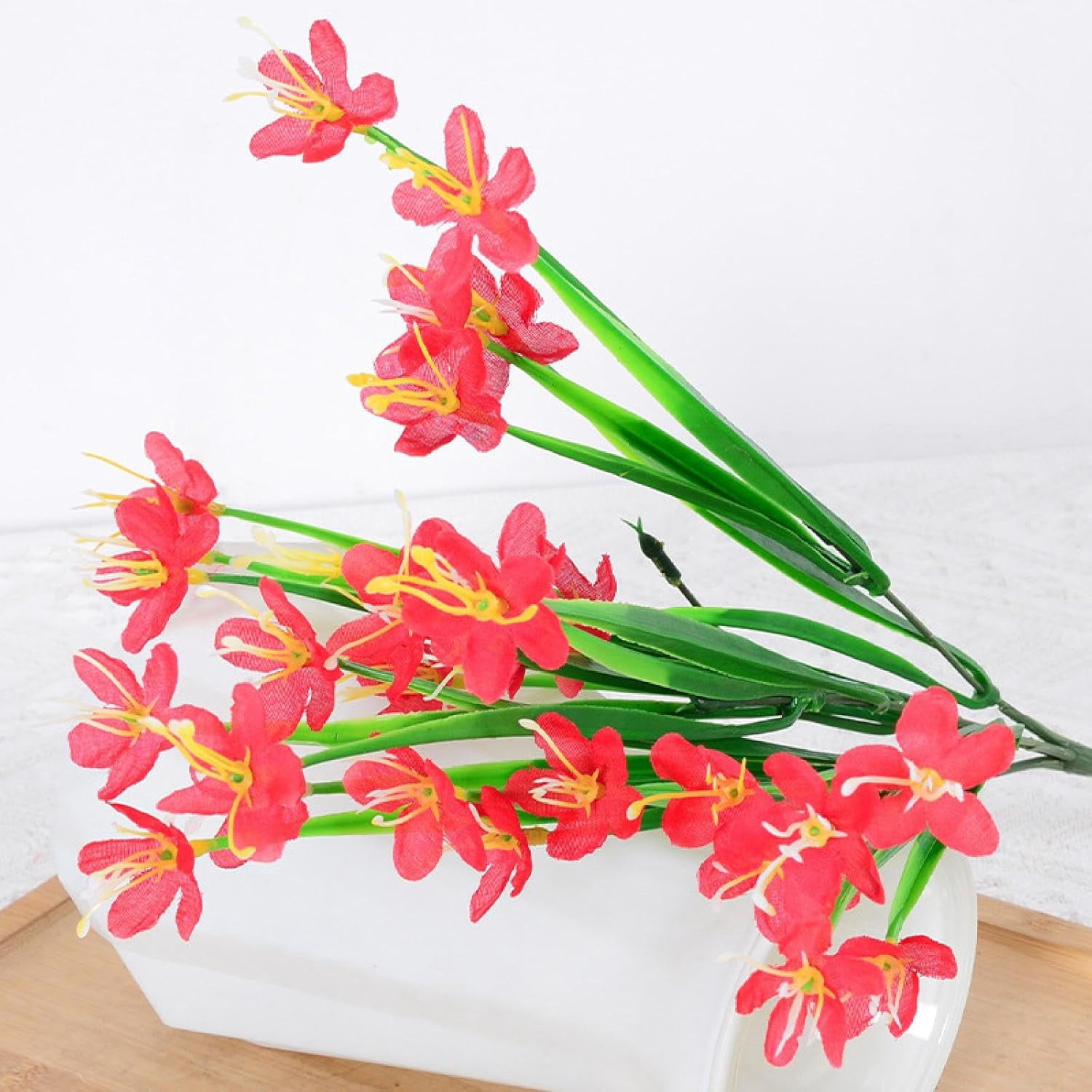 5 Forks of Plastic Daffodil Fake Flowers Home Decoration Display ...
