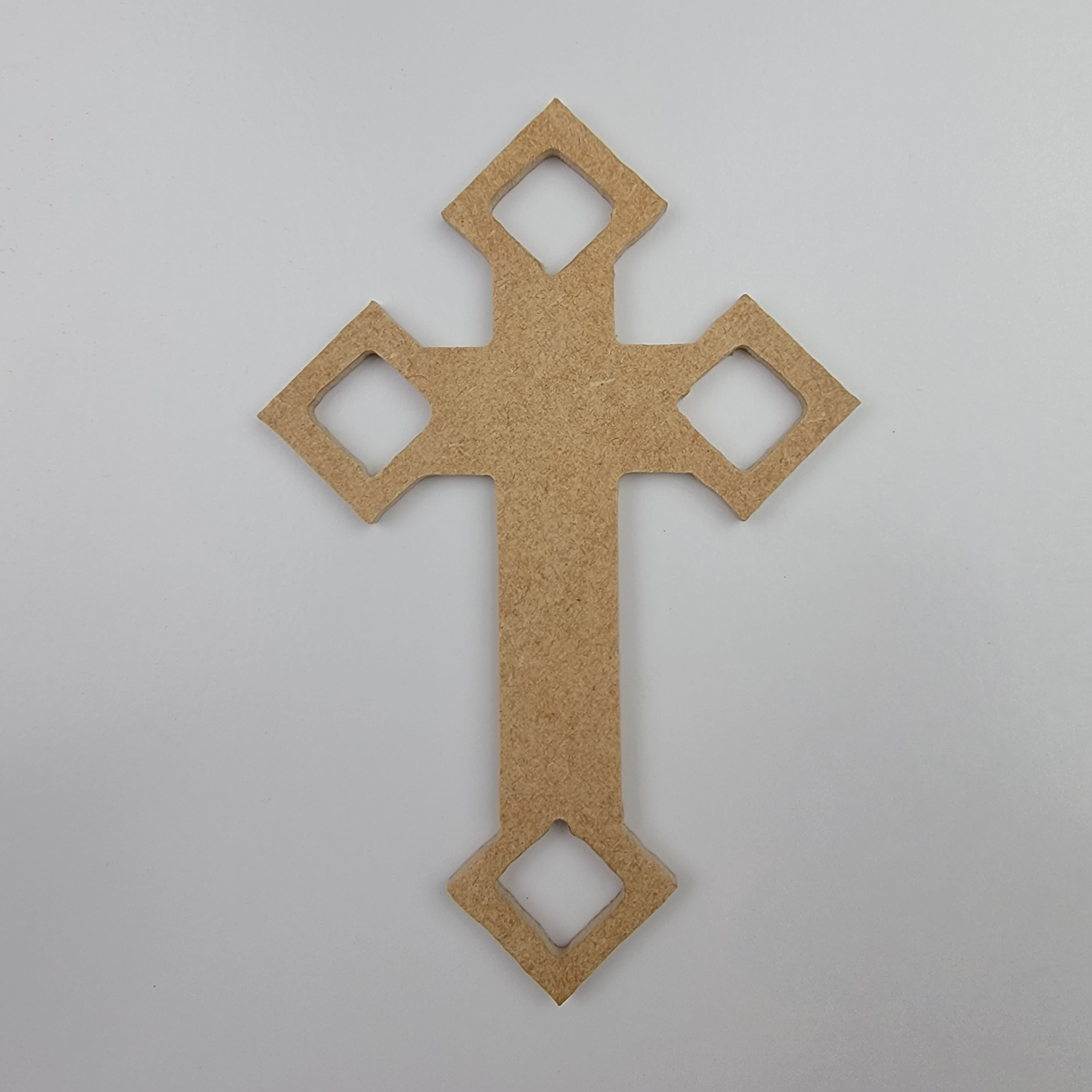 5"Four Square Decorative Wall Cross #58, Unfinished Wood Art Shape by ...