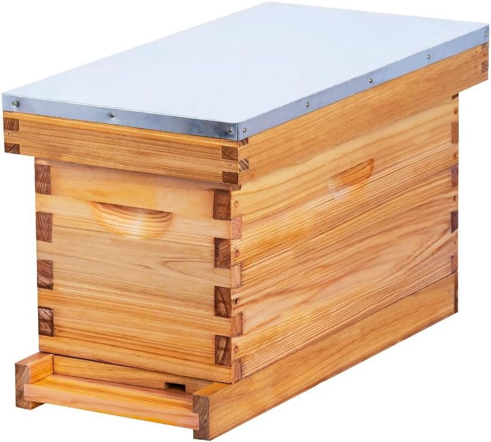 5 Frame Nuc Complete Bee Hive Kit Langstroth Beehive Box Dipped in Beeswax Include Beehive ...
