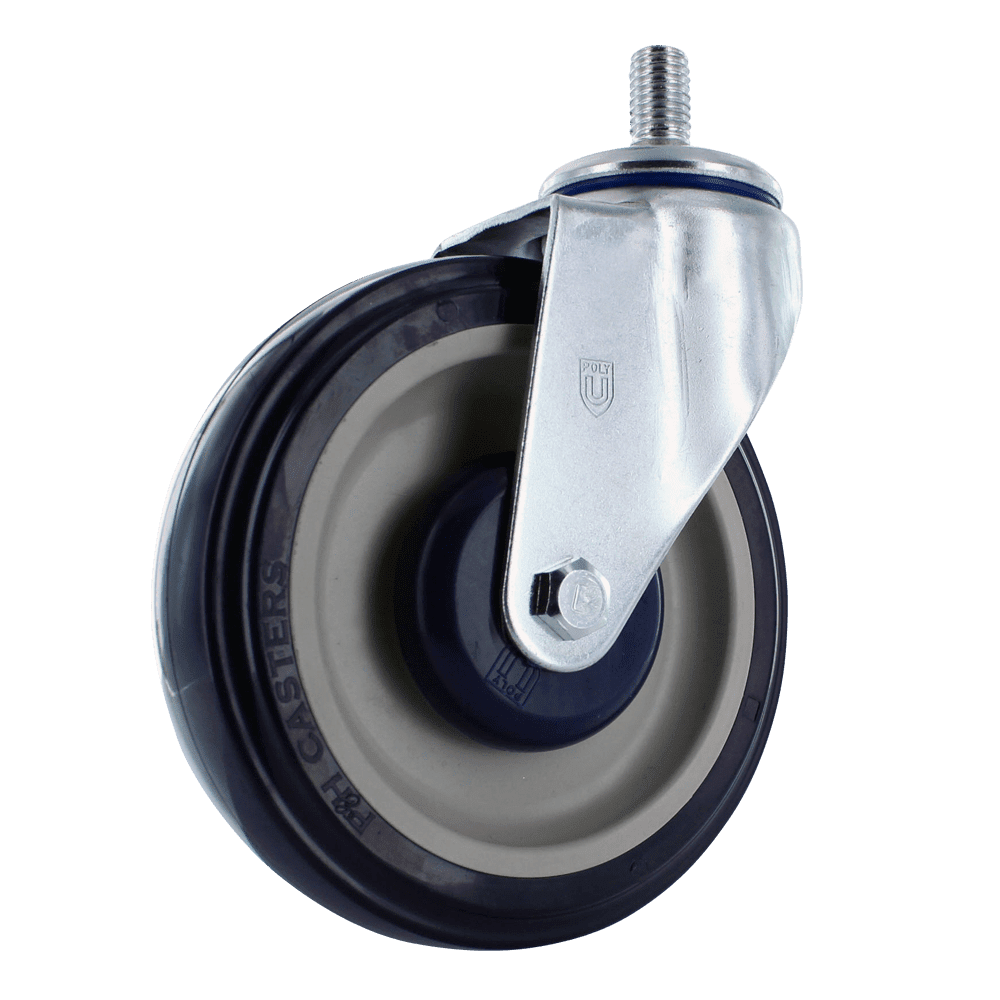 5" Front Swivel Shopping Cart Caster with Lock Nut - Walmart.com