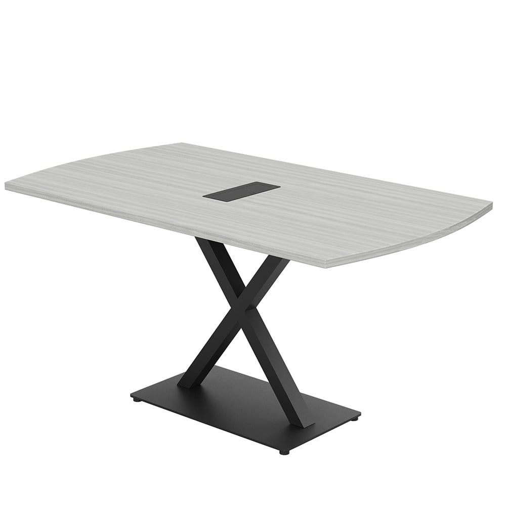5 Ft Arc Rectangle Conference Room Table X Base With Electric Module ...