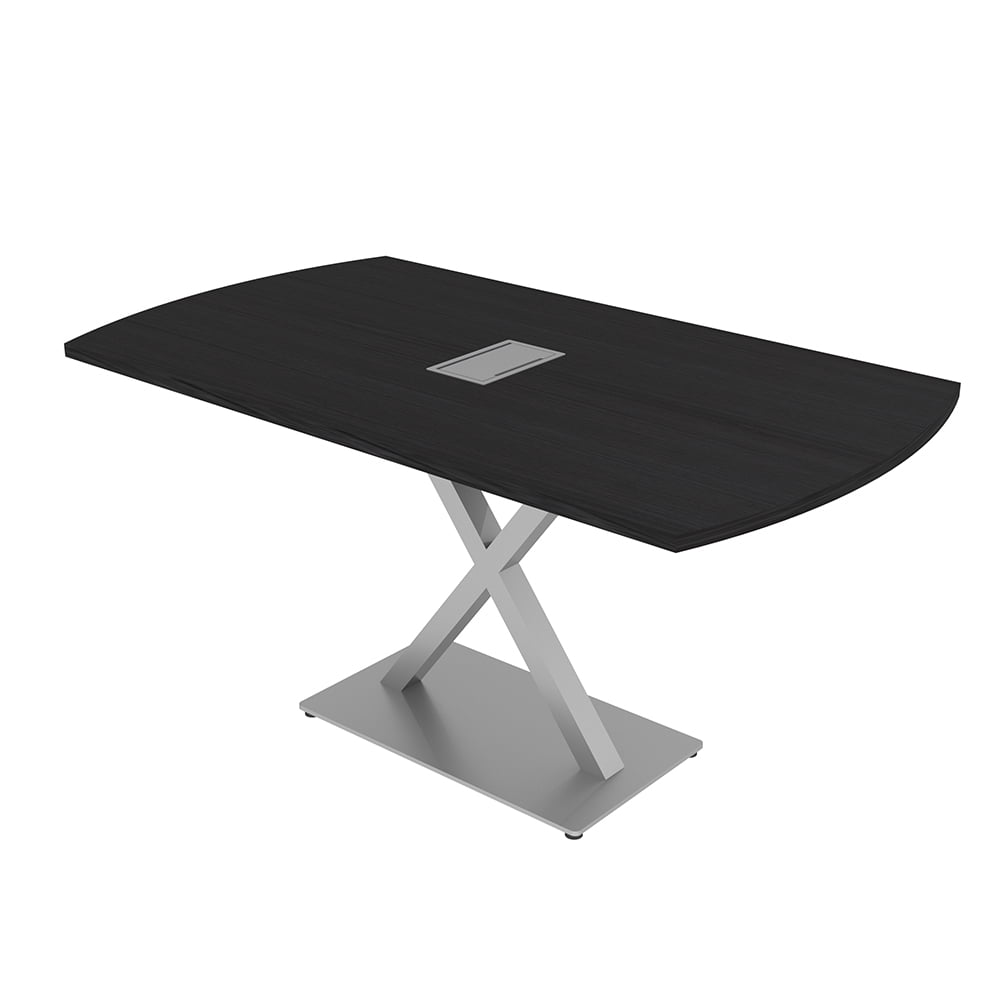 5 Ft Arc Rectangle Conference Room Table X Base With Electric Module ...