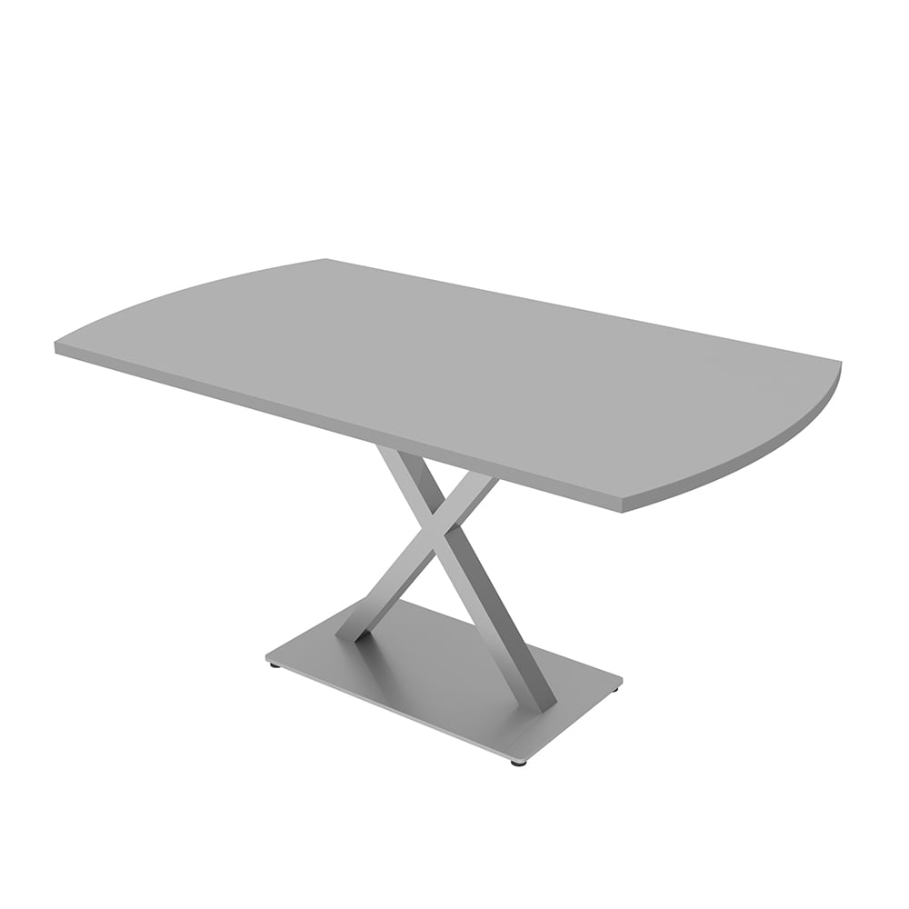5 Ft Arc Rectangle Conference Room Table X Base With Electric Module ...