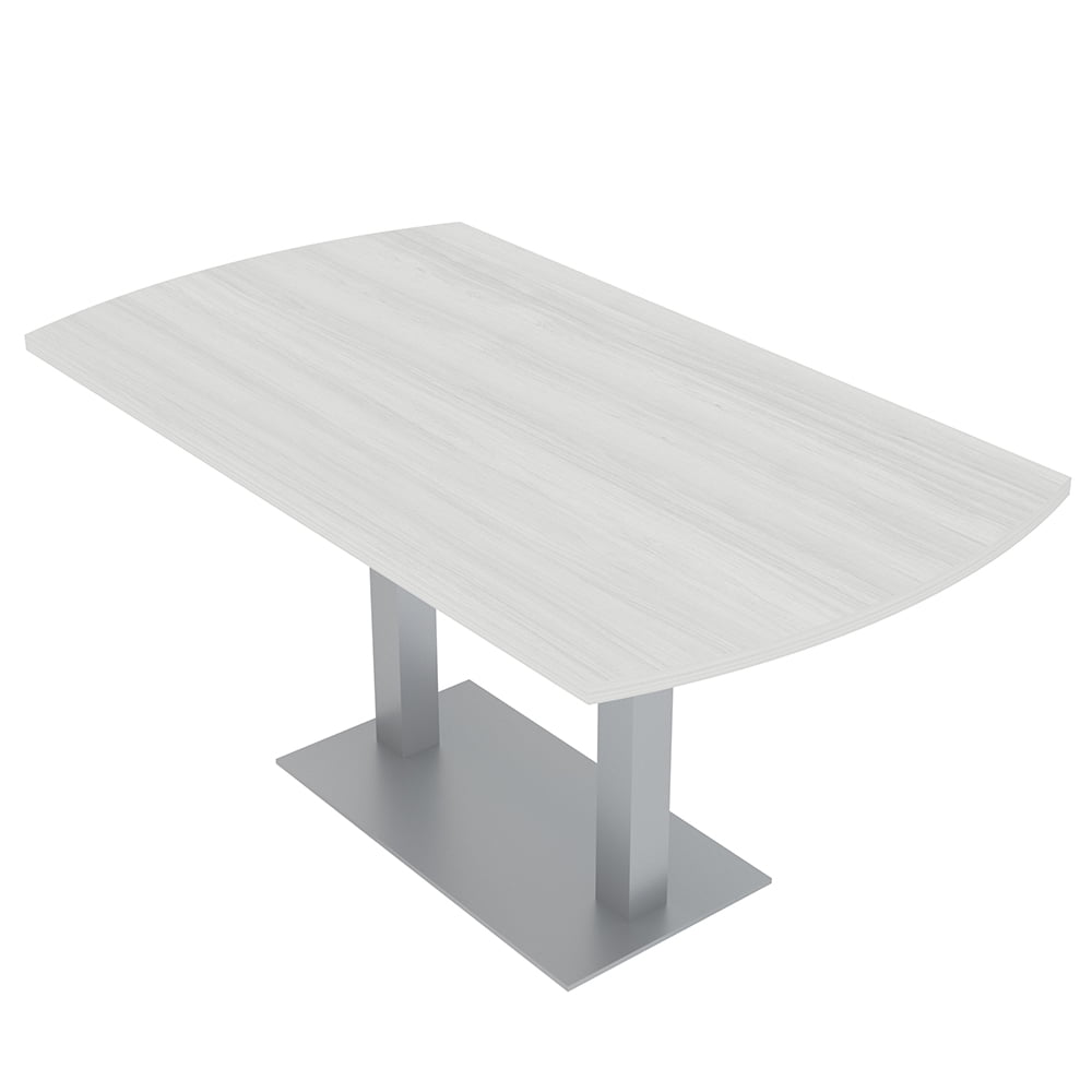 5 Ft Arc Rectangle Conference Table Square Metal Base With Electric ...