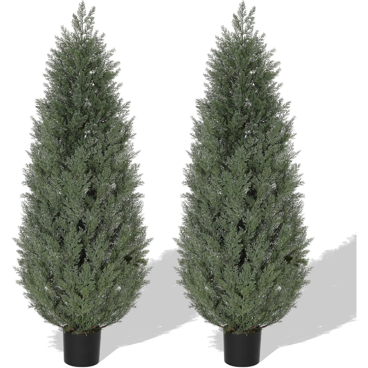 5 Ft Artificial Topiary Trees for Outdoors, Outdoor Artificial Cedar ...