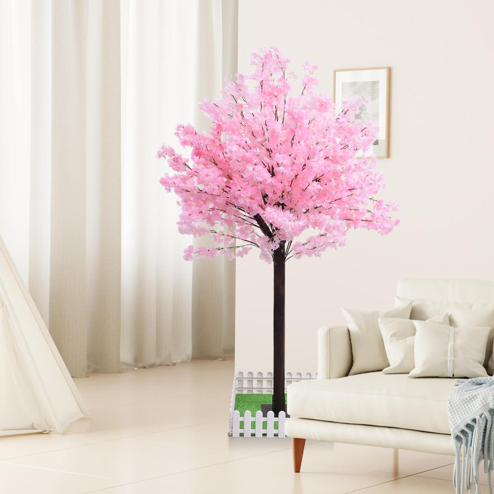 5 Ft Artificial Tree, Handmade Faux Cherry Decor for Indoor, Outdoor ...