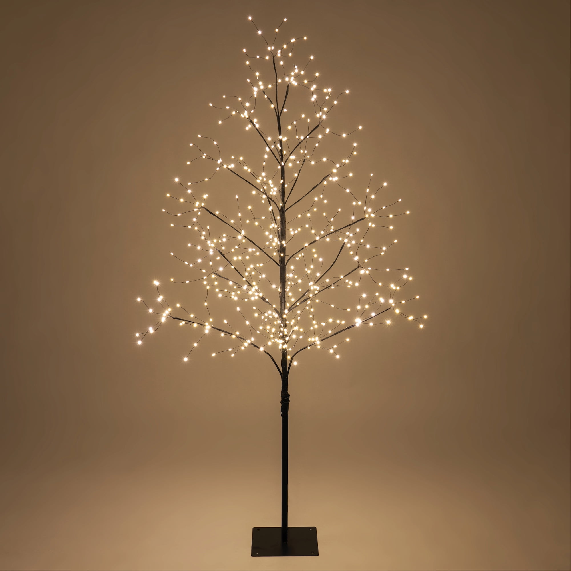 5 Ft Black Fairy Light Tree Home Accents Decoration with 570 Warm White ...