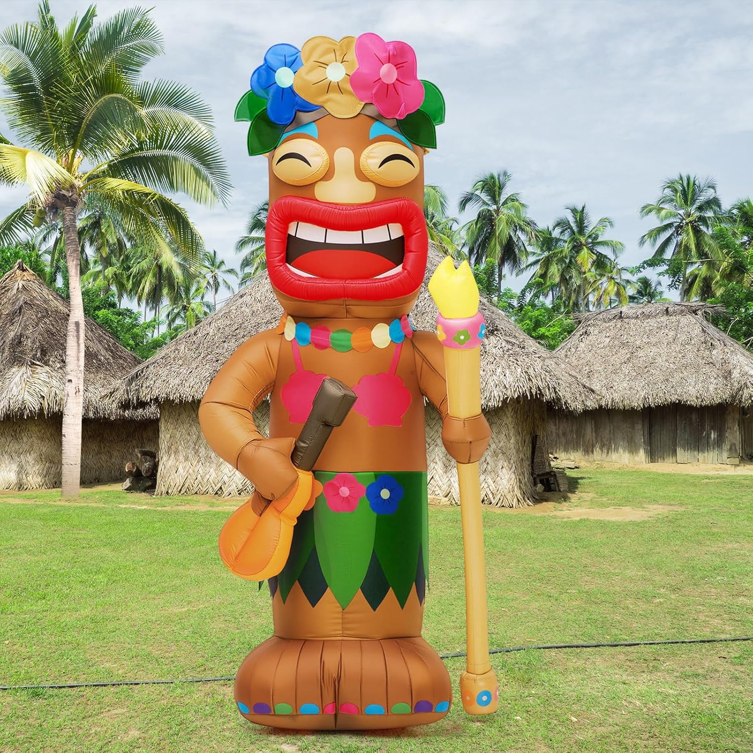 Shappy 5 Ft Inflatable Tiki Flamingo Surfboard Luau Hawaiian Party ...