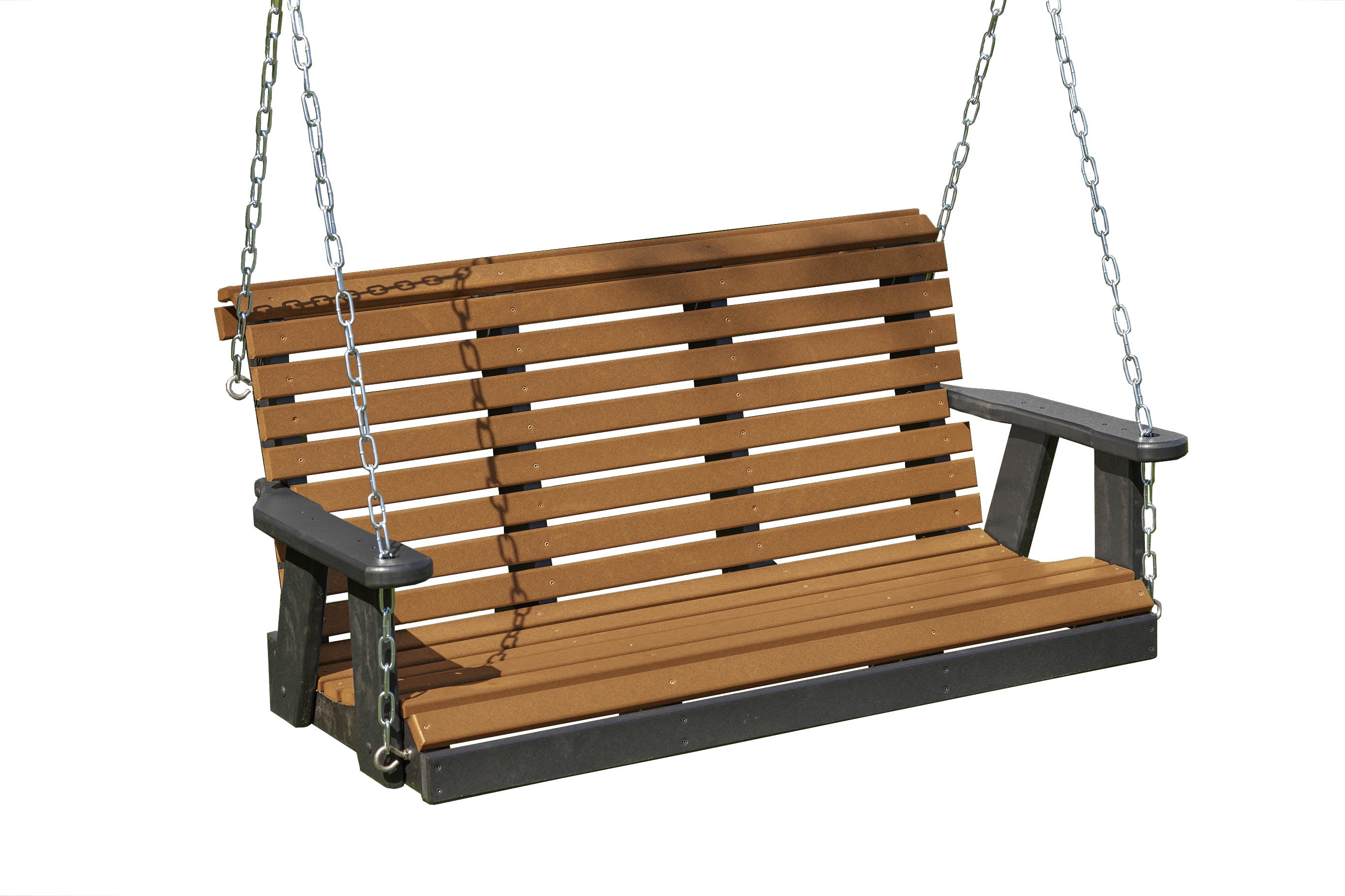 5 Ft Poly Lumber Roll Back Design Porch Swing Everlasting PolyTuf HDPE ...