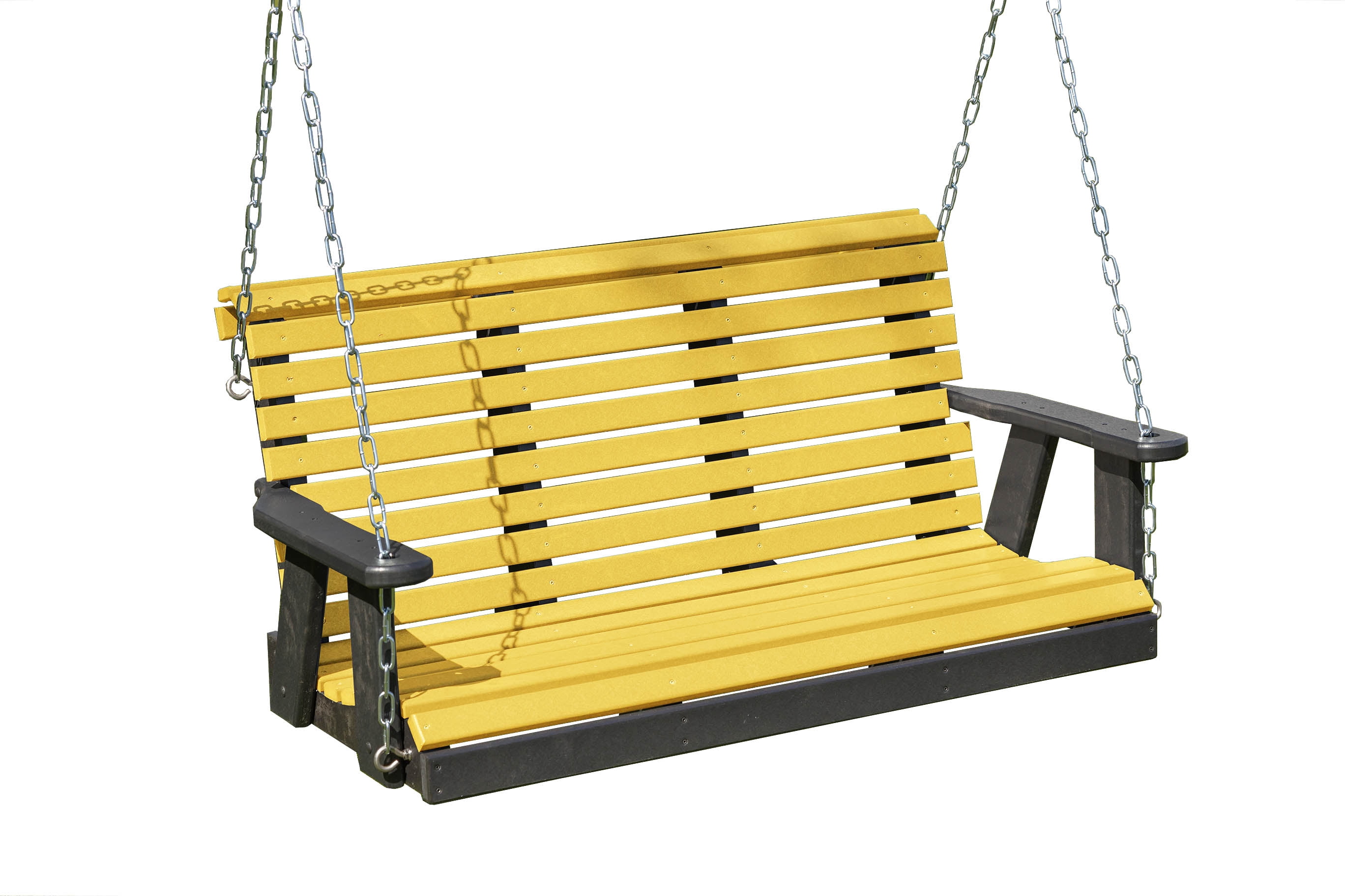 5 Ft Poly Lumber Roll Back Design Porch Swing Everlasting PolyTuf HDPE ...