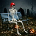 5 Ft Skeleton Halloween Decorations, Full Body Life-Size Skeleton Prop ...