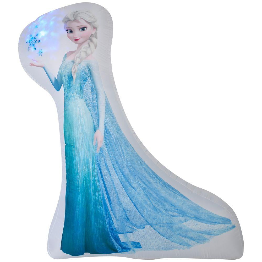 5 Ft. Swirling Light Airblown Inflatable Photorealistic Elsa Frozen ...