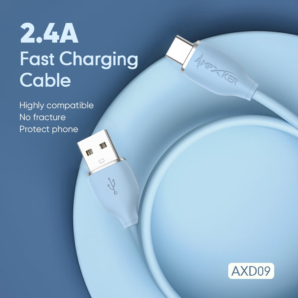 5 Ft Usb - Type C - 2.4a Fast Charging Thick Tpe Cable - Whiterose Gold ...