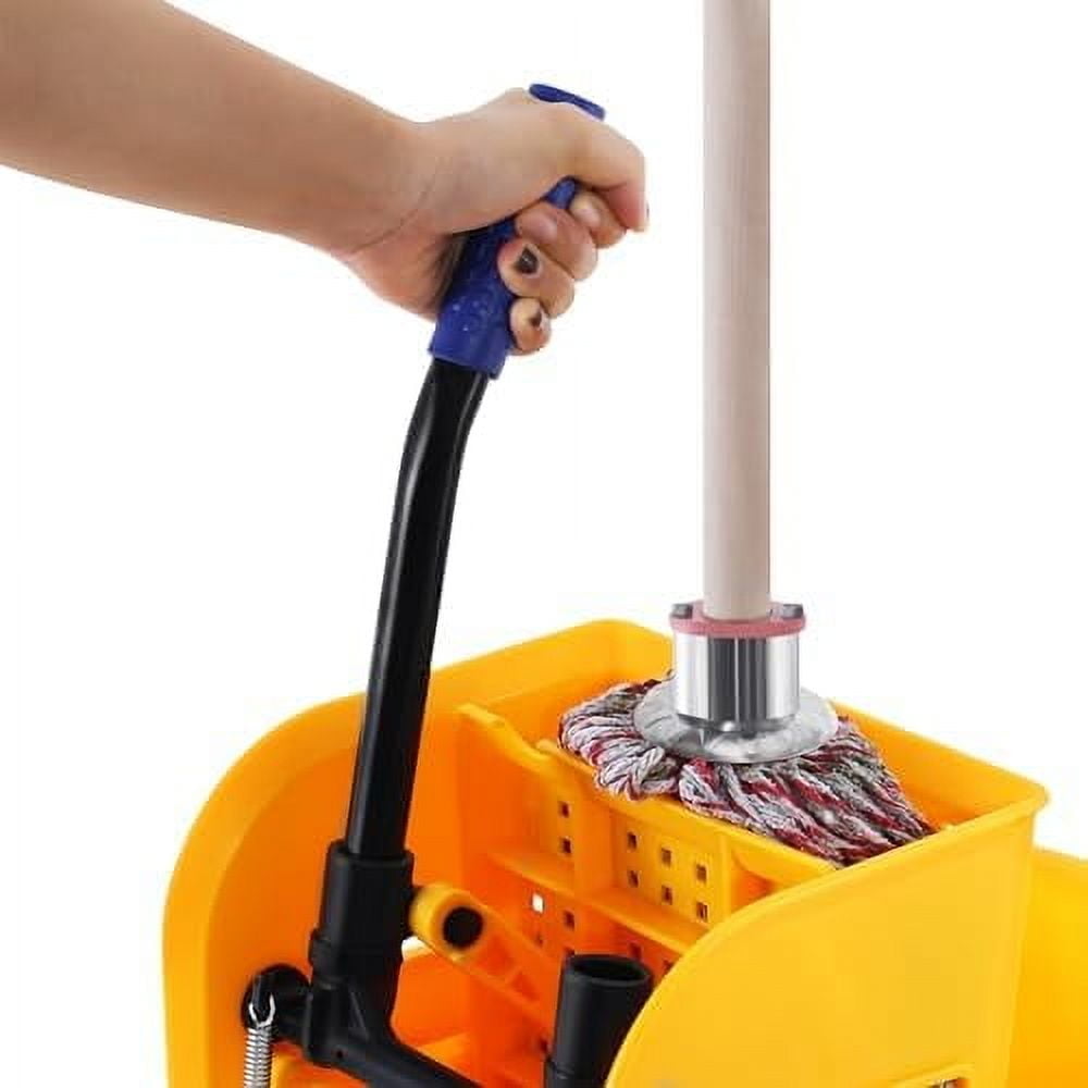 5 Gallon 21Qt Mop Bucket with Wringer, Yellow Commercial Household ...