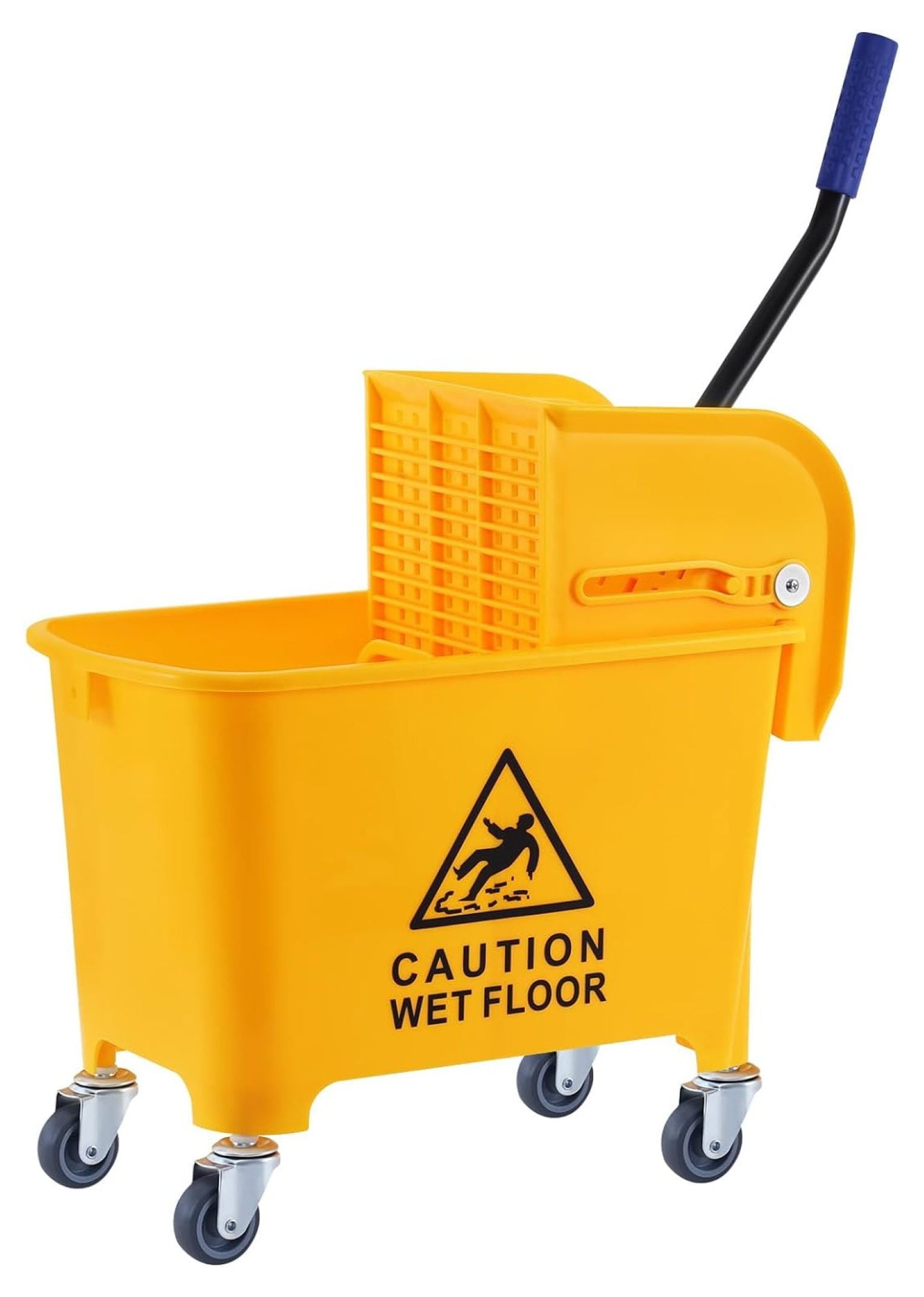 5 Gallon 21Qt Mop Bucket with Wringer, Yellow Household Portable Mop ...