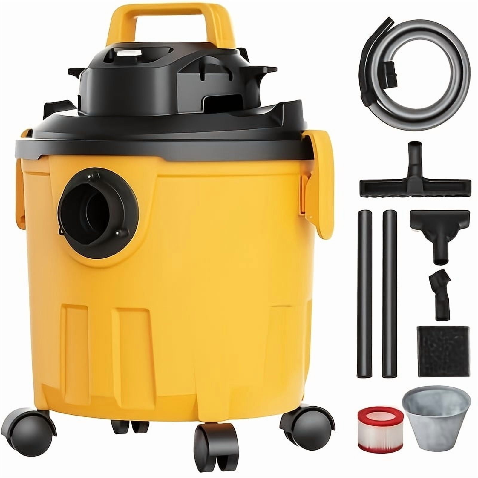 5 Gallon 6 Peak HP Wet Dry Shop Vacuum - Powerful Suction, Blower ...