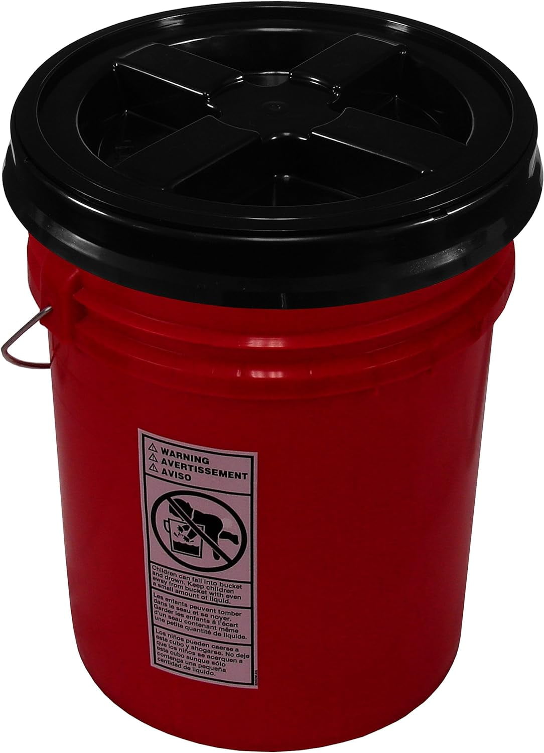 5 Gallon 90 mil Bucket with Gamma Seal Lid (Black) - Walmart.com