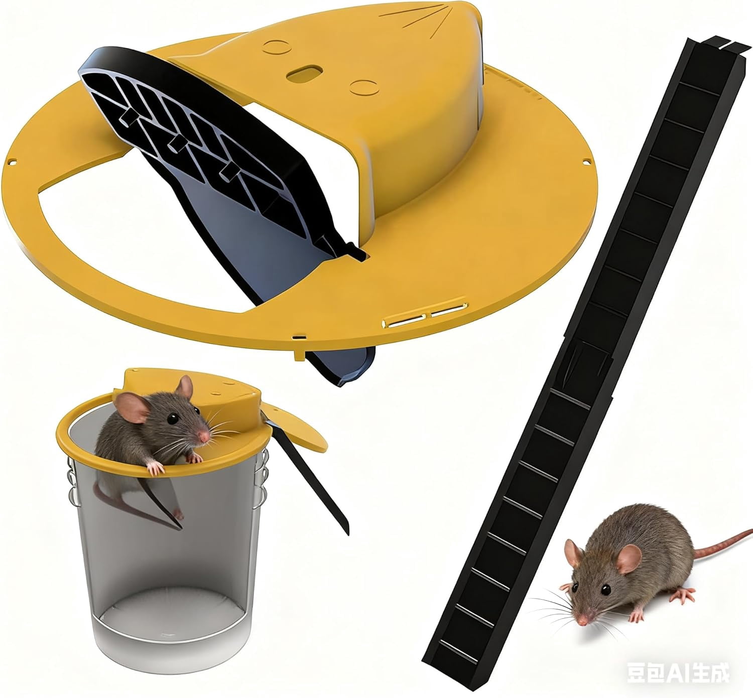 5 Gallon Automatic Reset Bucket Mouse Trap - Flip Cover Design ...