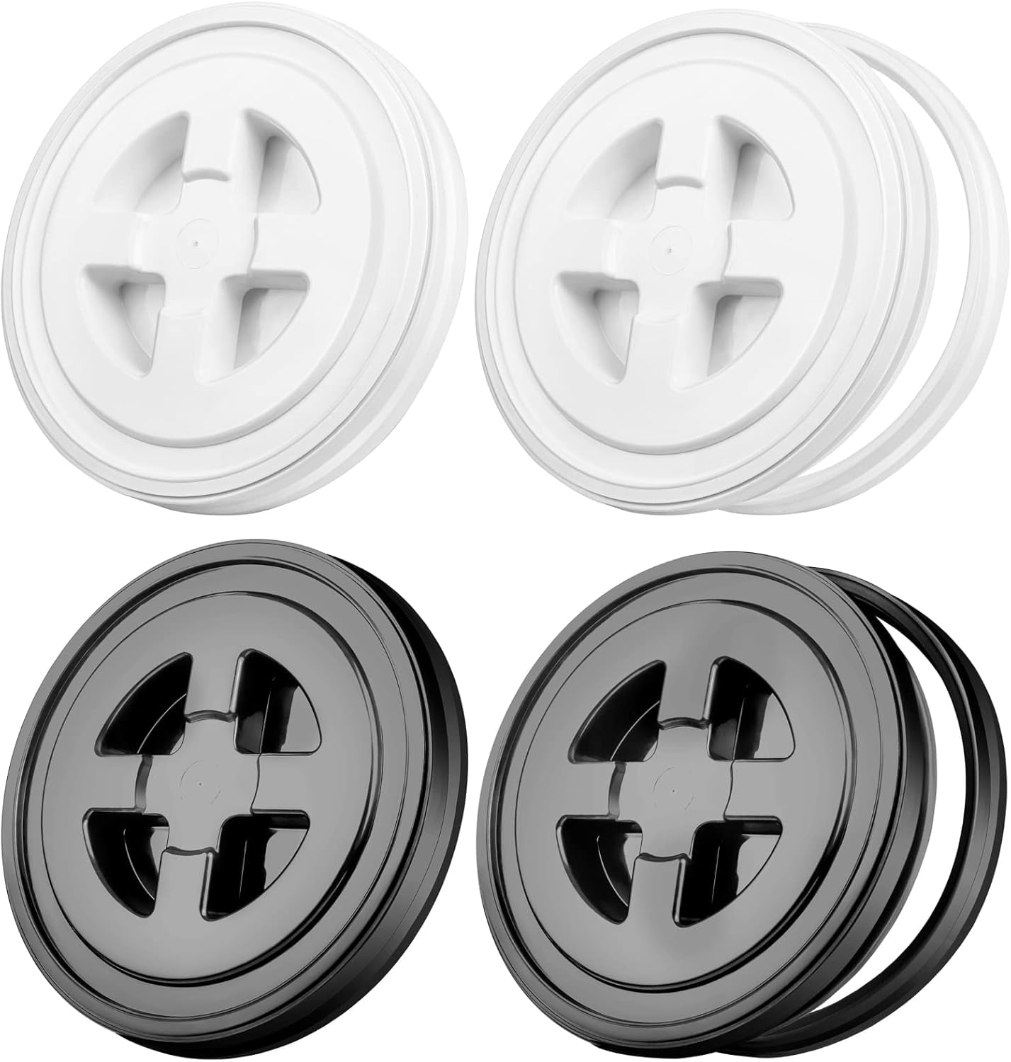5 Gallon Bucket 4 Pieces Seal Twist Lid for Food Storage Container ...