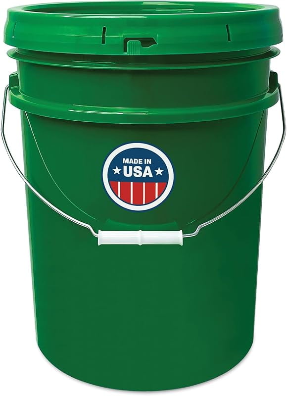5 Gallon Bucket with Airtight Lid | Made in USA | Food Grade | Heavy ...