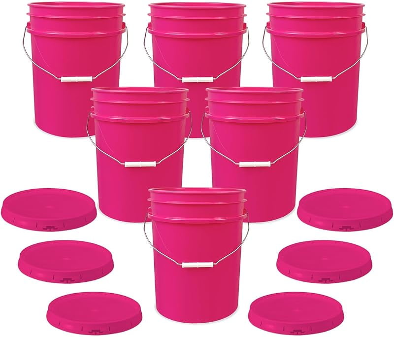 5 Gallon Bucket with Airtight Lid | Made in USA | Food Grade | Heavy ...