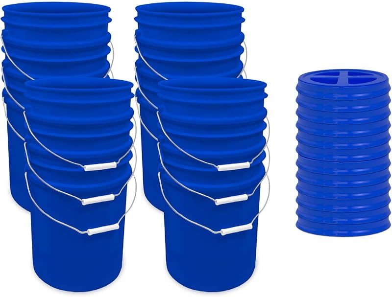 5 Gallon Bucket with Gamma Seal Airtight Lid | Made in USA | Food Grade ...