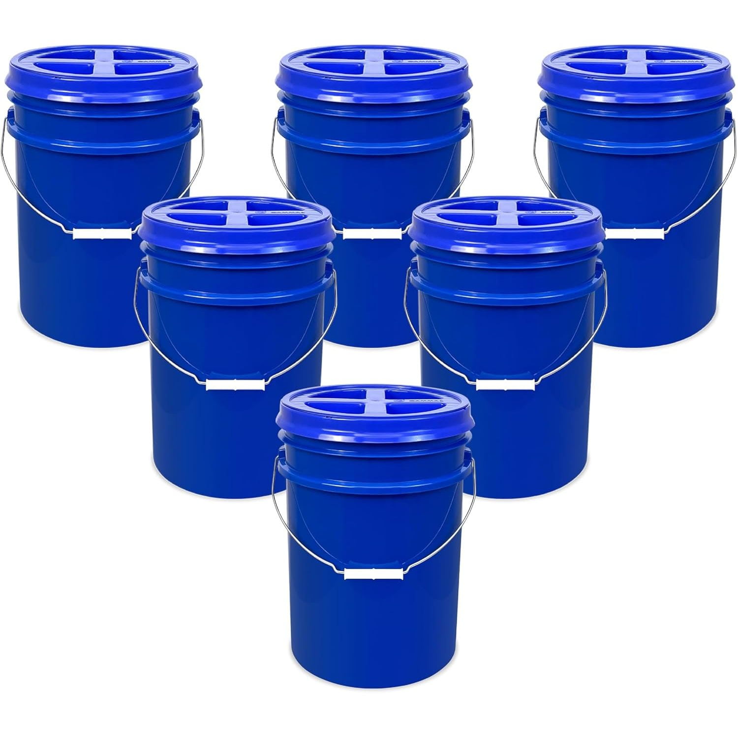 5 Gallon Bucket with Gamma Seal Screw on Airtight Lid, Food Grade ...