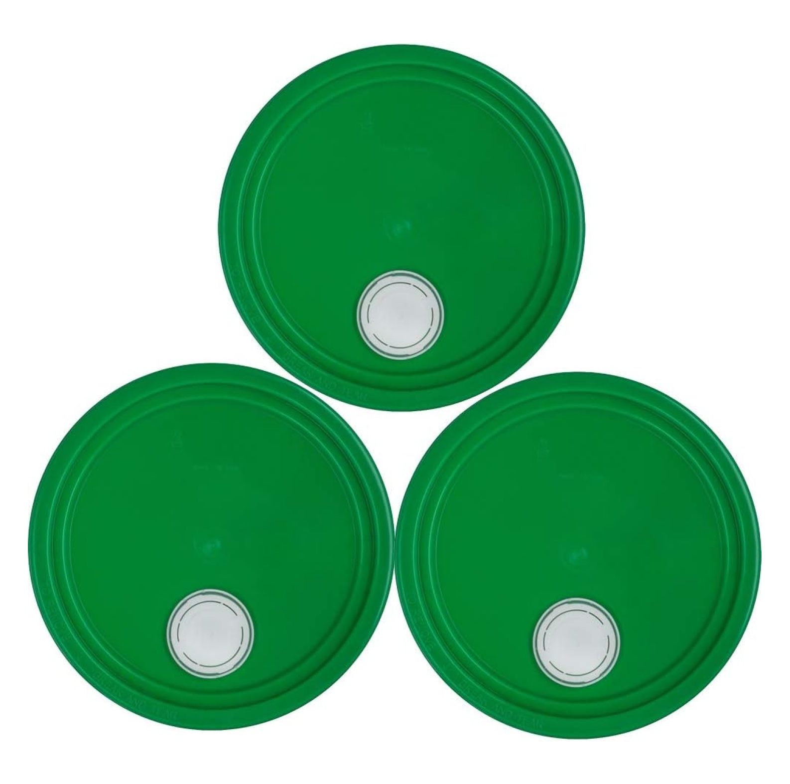5 Gallon Bucket Lids, Green Reike Spout Plastic Bucket and Pail Lid-UN ...