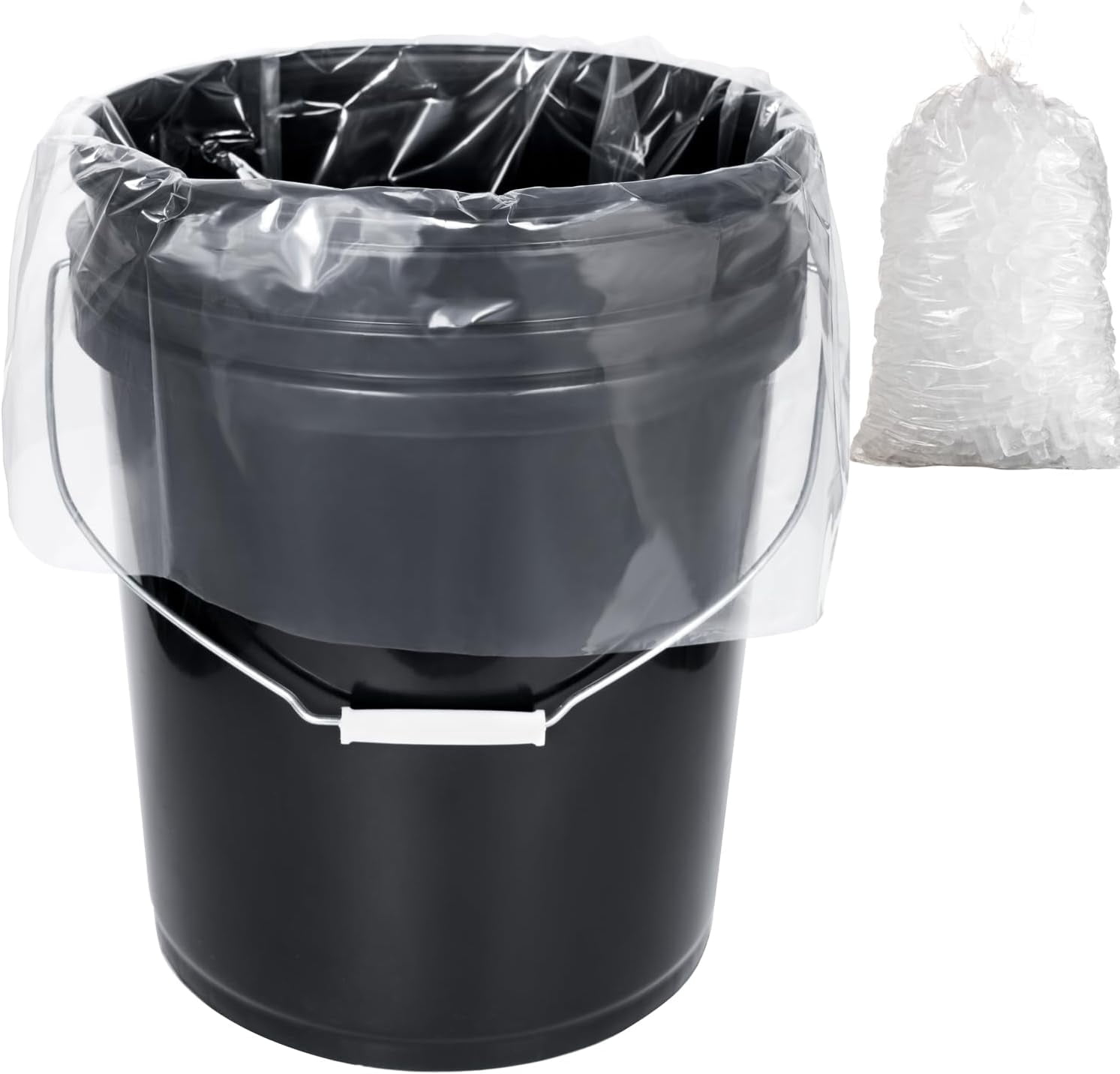5 Gallon Bucket Liner Bags, 4Mil 12pcs 22x27.5 inches, brine bucket ...