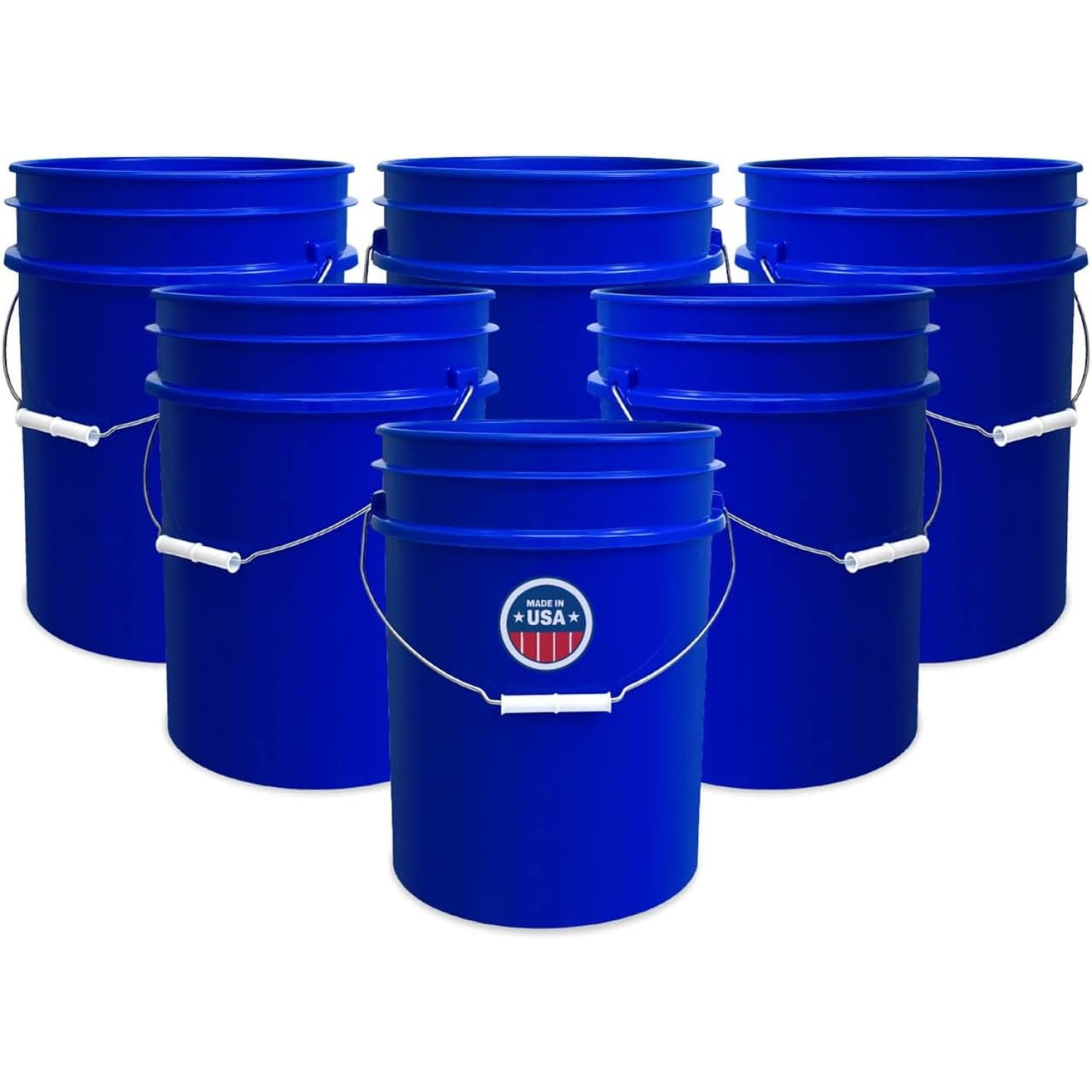 5 Gallon Bucket Only | Made in USA | Food Grade | Durable 90 Mil All ...