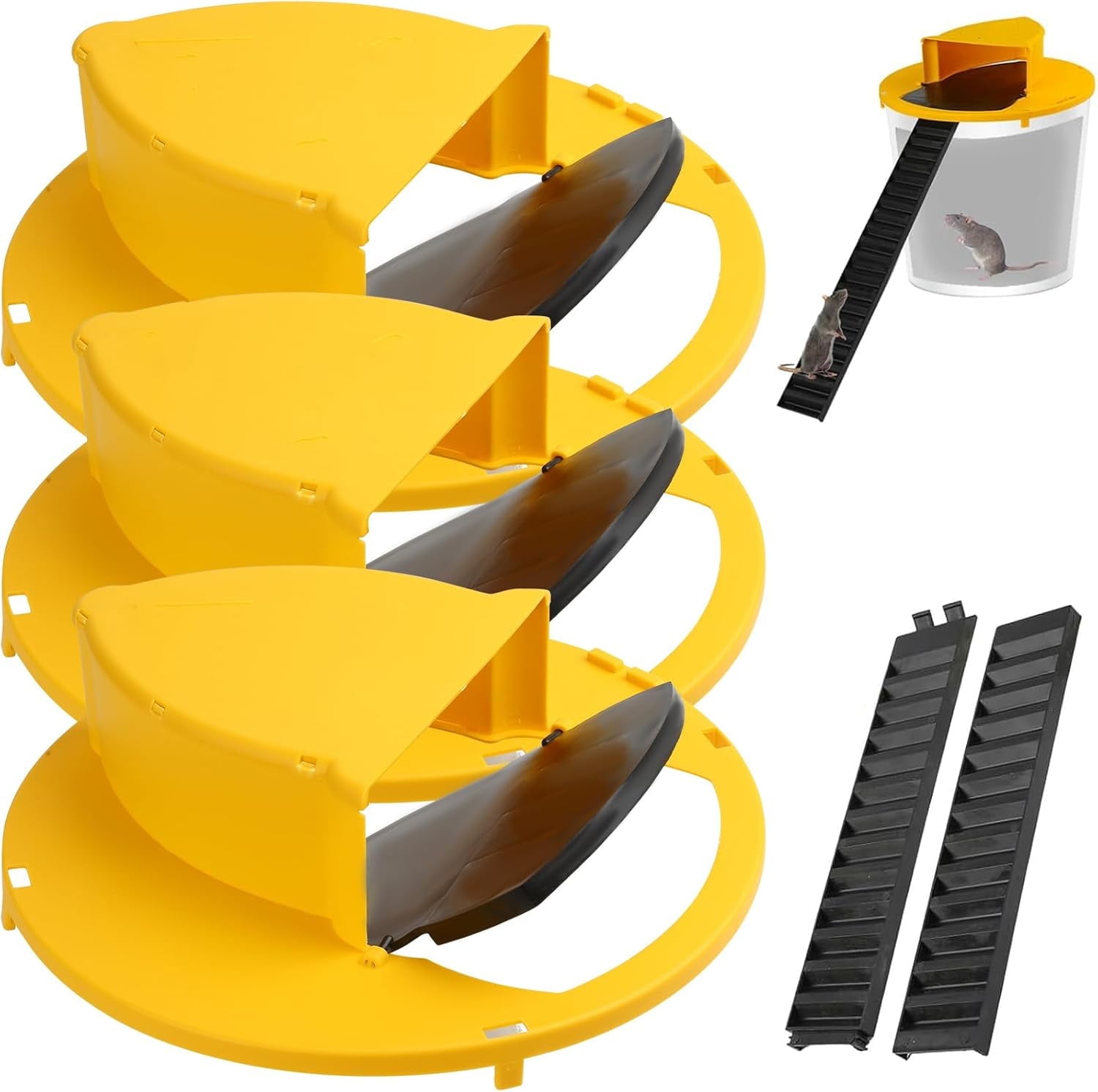 100pcs 5 Gallon Bucket Mouse Trap Adapter - Automatic Reset Rat/Mice ...