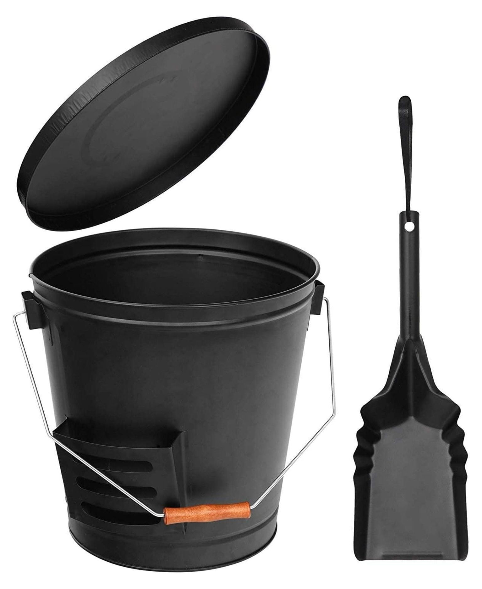 5 Gallon Bucket with Lid and Shovel for Fireplace, Metal Bucket for ...