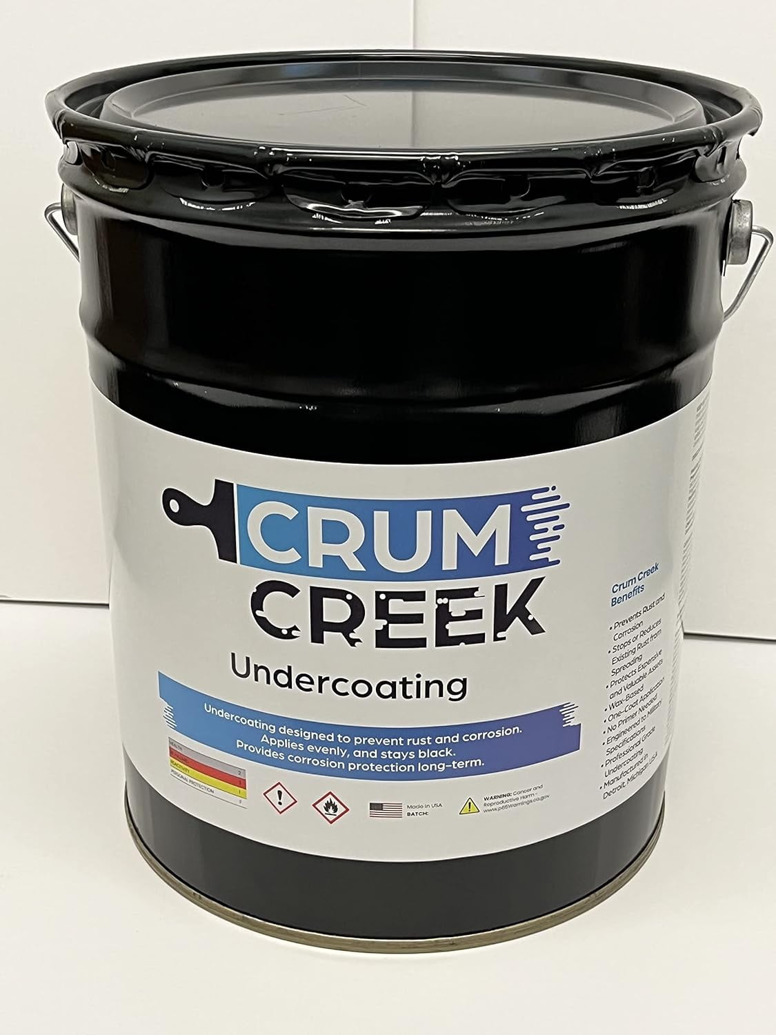 5 Gallon Can Matte Black Wax-Based Undercoat, Long Lasting Corrosion ...