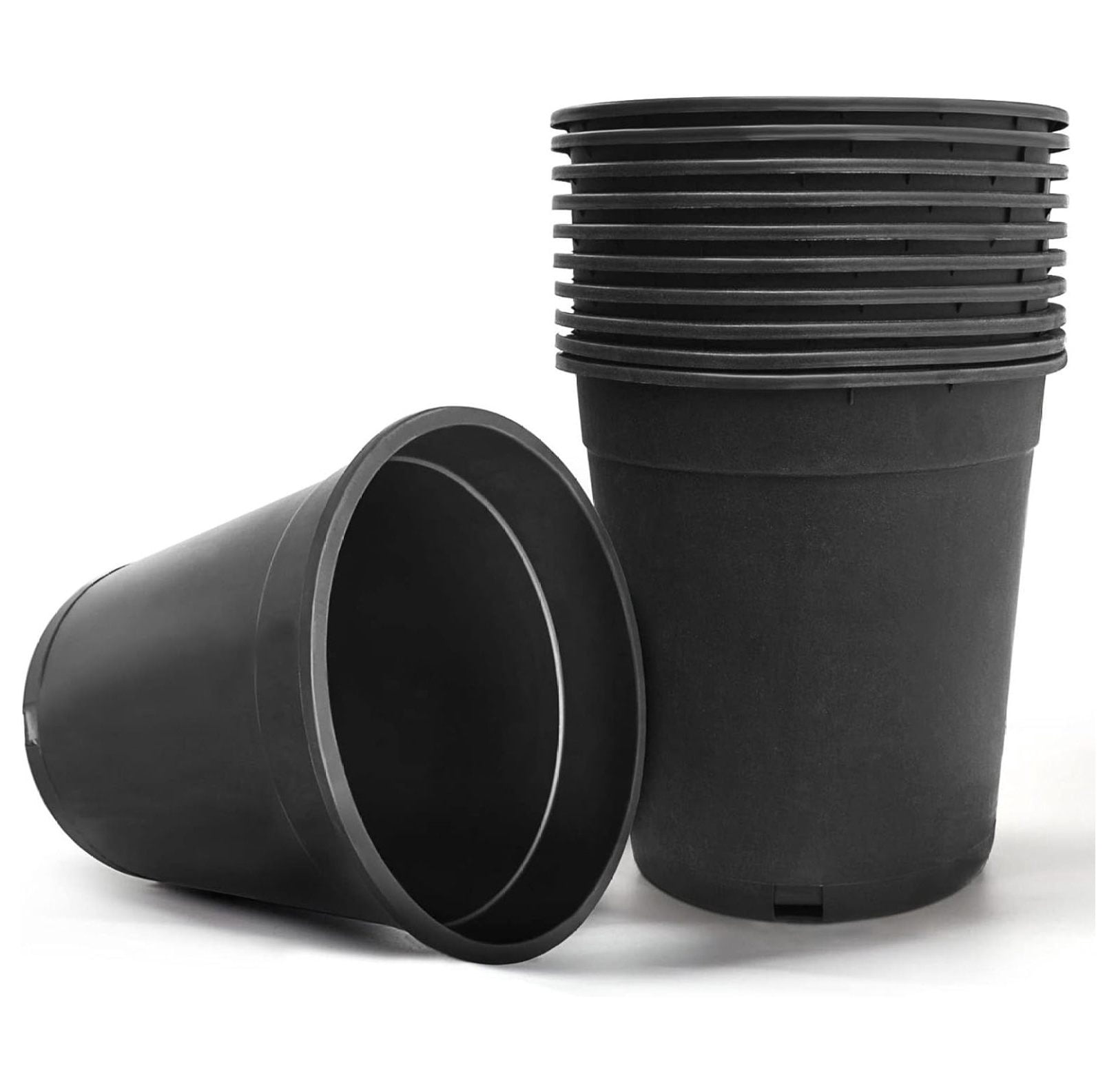 5 Gallon Flexible Nursery Pots Gallon Pot with Drainage Holes Plastic ...