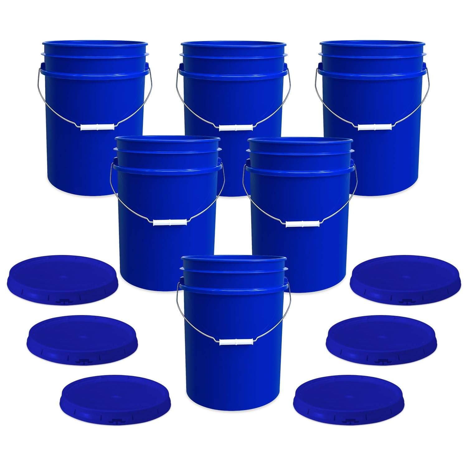 5 Gallon Food Grade Bucket with Airtight Lid, Heavy-Duty HDPE Plastic ...