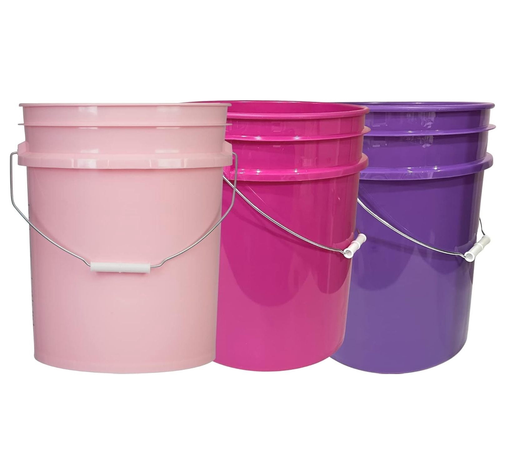 5 Gallon Food Grade Buckets - 3 Pack - BPA Free Plastic Pails, Made in ...