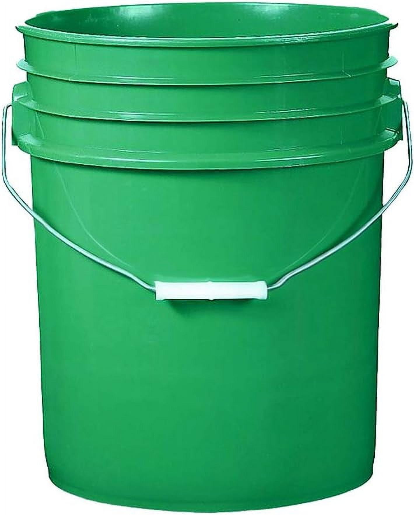 5 Gallon Green Plastic Buckets | 3 Pack | HDPE Plastic | Super Heavy ...