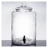 5 Gallon Hammered Glass Beverage Dispenser with Spigot – Large Drink ...